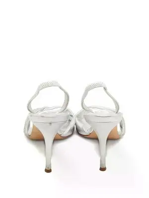GIUSEPPE ZANOTTI 90mm Lilibeth Starlight Rhinestone-embellished Slingback Sandals - Silver