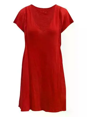 Ba&sh Gathe-fold V-neck Mini Dress - Red