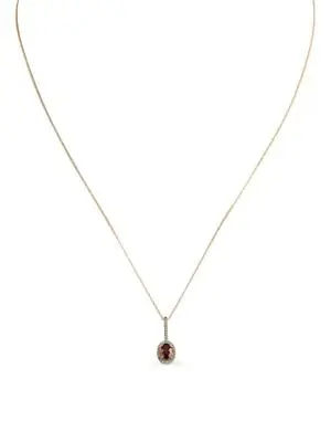 LB EXCLUSIVE 14k Yellow Garnet And Diamond Necklace - Gold