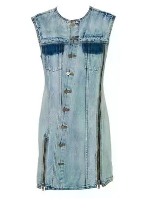 Women's Sleeveless Denim Mini Dresses