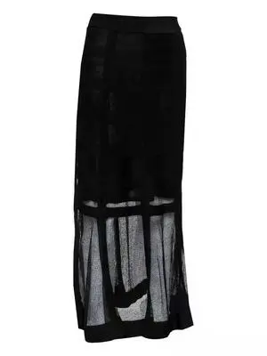 Alexander McQueen Sheer-panel Midi Skirt