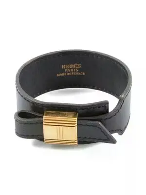 Hermès 1999 H Leather Bracelet