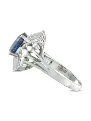 LB EXCLUSIVE Platinum, Diamond, And Sapphire Ring