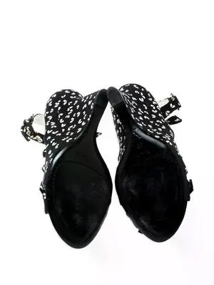 LOUIS VUITTON 110mm Bow-embellished Wedge Sandals - Black