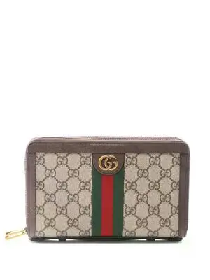 Gucci 2020s Ophidia Gg Supreme Zip Wallet - Neutrals
