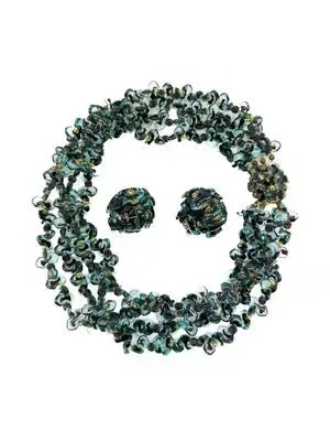 Dior 1967 Bead-embellished Jewelry Set - Green