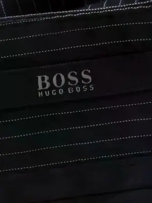 BOSS Pinstripe-print Belted Trousers
