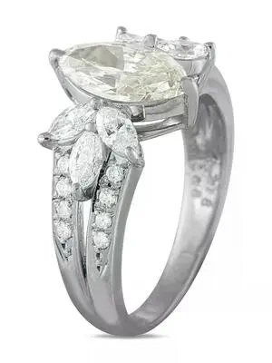 LB EXCLUSIVE Platinum Marquise-cut Diamond Ring