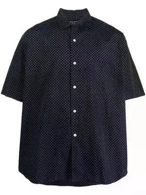 Comme Des Garçons 1990s Polka Dot Short-sleeved Shirt - Blue