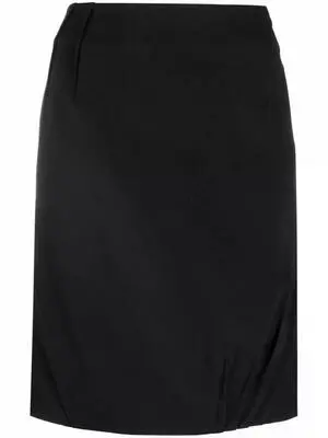 Dior 2006 Dart-detailing High-waisted Skirt - Black