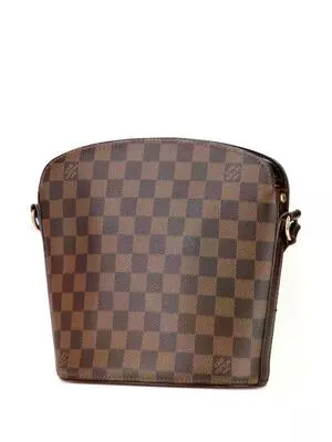 LOUIS VUITTON 2006 Damier Ebene Drouot Crossbody Bag