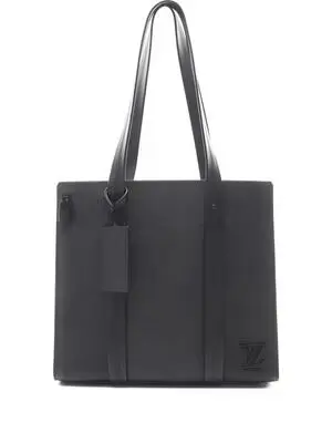 LOUIS VUITTON Aerogram Takeoff Leather Tote Bag - Black
