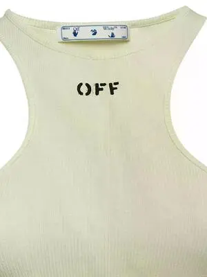 Off-White Racerback Ribbed Top