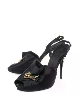 GIUSEPPE ZANOTTI 115mm Satin Peep-toe Slingback Sandals