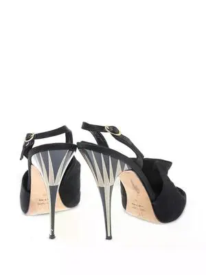 GIUSEPPE ZANOTTI 115mm Satin Peep-toe Slingback Sandals