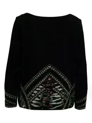 Ba&sh Embroidered Boat Neck Sweater