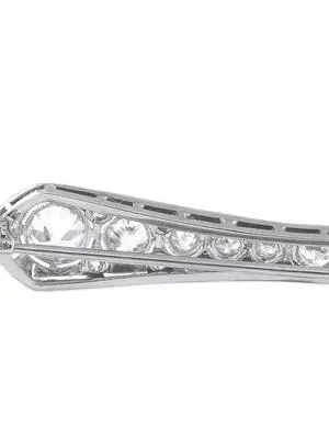LB EXCLUSIVE 14k White Gold Art Deco Diamond Brooch