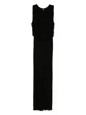 Saint Laurent Jersey Draped Long Dress