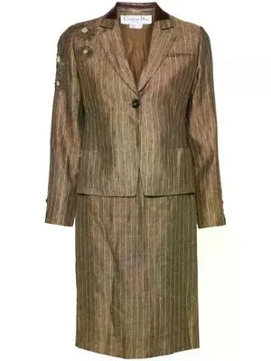 Dior 2000s Linen Skirt Suit