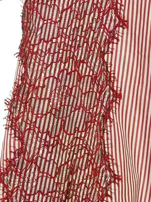 Sandro Striped Lace-detail Top