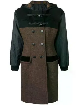 JEAN PAUL GAULTIER Hooded Double-breasted Coat - Brown