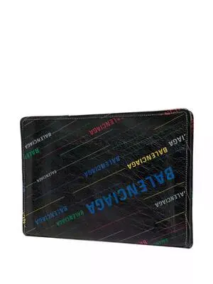 Balenciaga Pre-owned Logo-print Bazar Pouch
