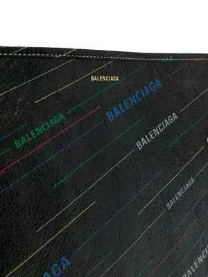 Balenciaga Pre-owned Logo-print Bazar Pouch