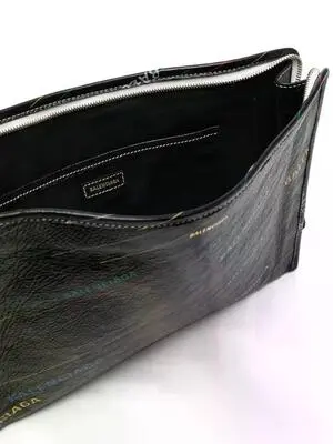 Balenciaga Pre-owned Logo-print Bazar Pouch