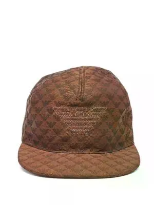Emporio Armani Monogram-print Baseball Cap - Brown