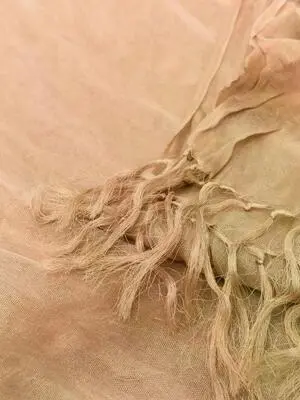 Issey Miyake 2000s Fringed Silk Scarf