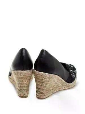 LE SILLA Embellished Espadrille Wedge Pumps