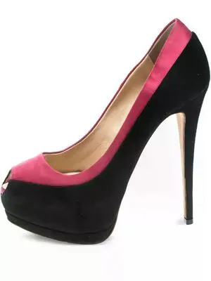 GIUSEPPE ZANOTTI 145mm Suede And Satin Platform Pumps