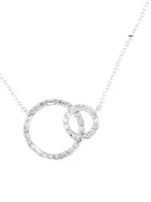 LB EXCLUSIVE 14k White Gold Diamond Circle Necklace