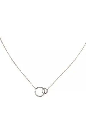 LB EXCLUSIVE 14k White Gold Diamond Circle Necklace