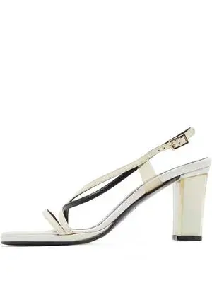 Gucci 70mm Leather Sandals - White