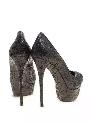 Casadei 145mm Glitter Platform Pumps