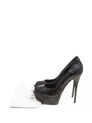 Casadei 145mm Glitter Platform Pumps
