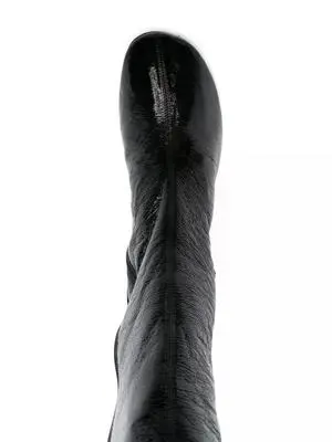 COURREGES 75mm Oblique Stiletto-heel Boots - Black