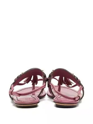 Gucci Leather Flat Sandals
