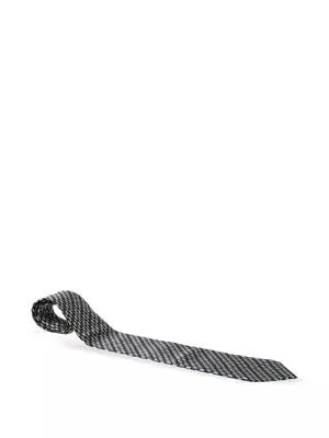 Brioni Geometric-pattern Tie - Black