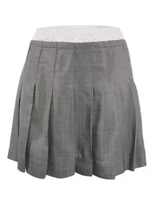 Sandro Pleated Crepe Mini Skirt