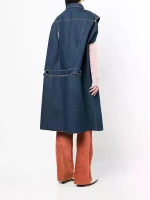 MAISON MARGIELA Distressed-effect Denim Cape Coat