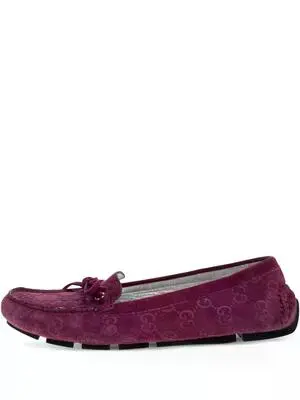 Gucci Gg Suede Loafers - Purple