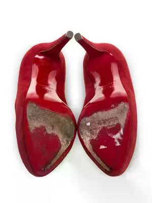 CHRISTIAN LOUBOUTIN 130mm Suede Heeled Pumps - Red