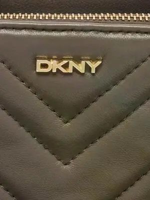 Dkny Chevron Quilted Leather Clutch