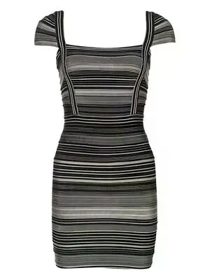 Herve Leger Sandra Striped Dress