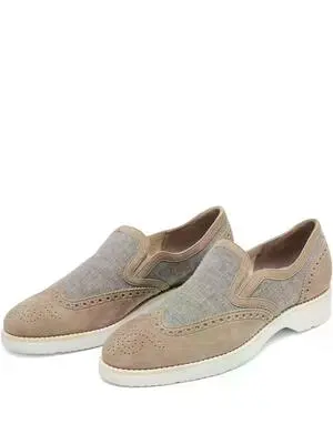 Santoni Paneled Flats For Women