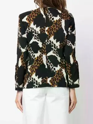 Saint Laurent 1980s Animal Print Single-breasted Jacket
