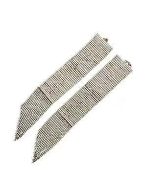 JENNIFER GIBSON JEWELLERY 2000s Rhinestone Tassel Cuffs - Silver