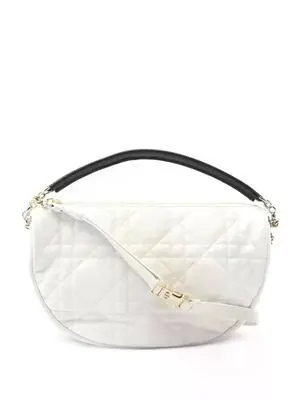 Dior 2010s Medium Vibe Cannage Shoulder Bag - White